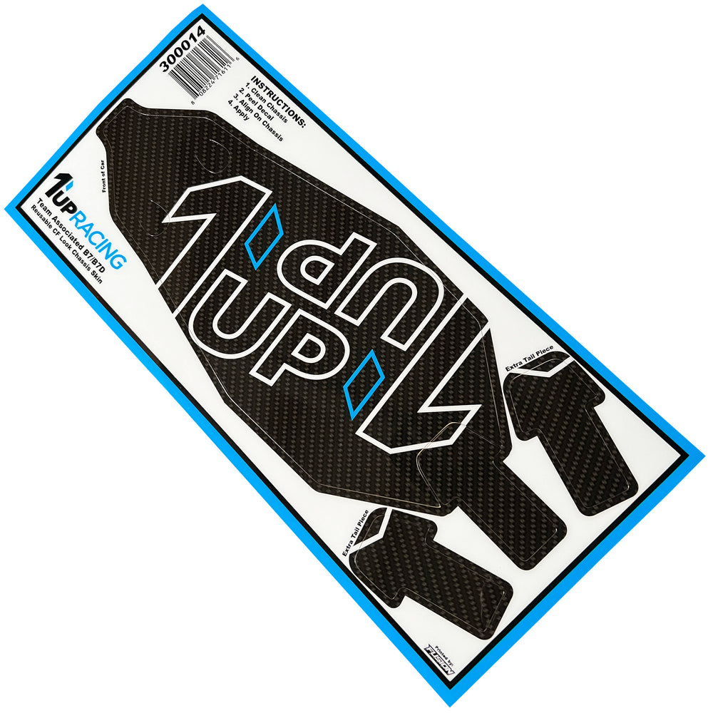 1up Racing CF Look Chassis Skin - AE RC10B7/B7D