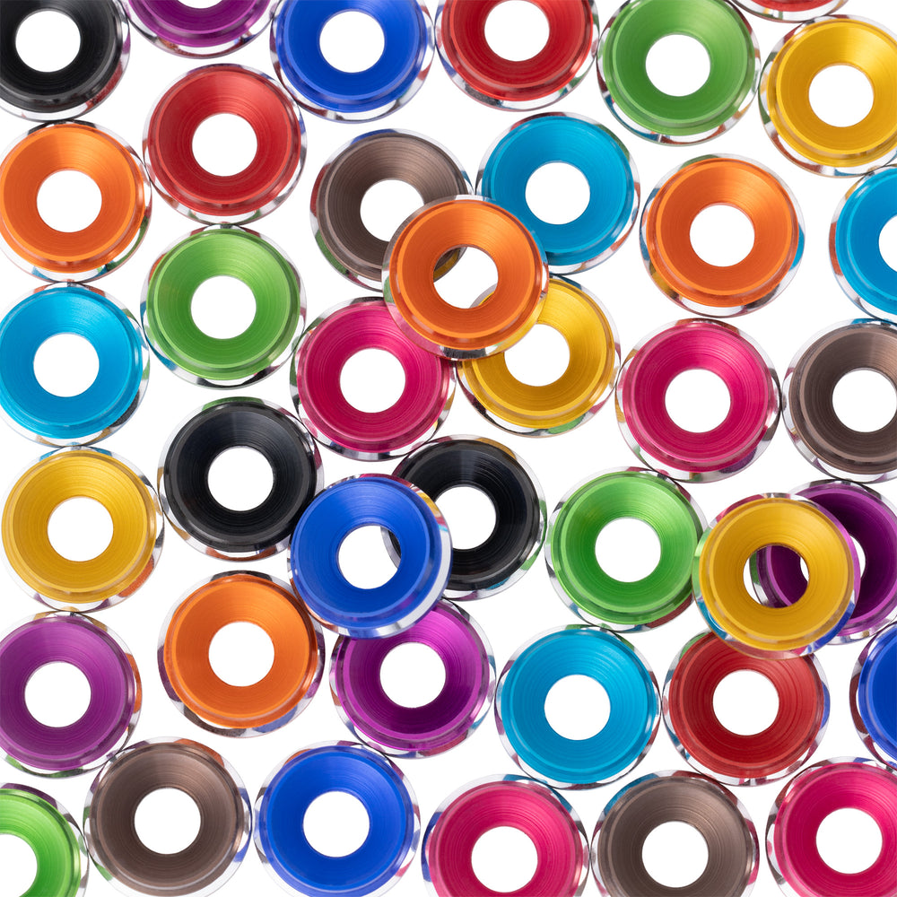 1up Racing 7075 LowPro Countersunk Washers - M3 w/ Shine Chamfer